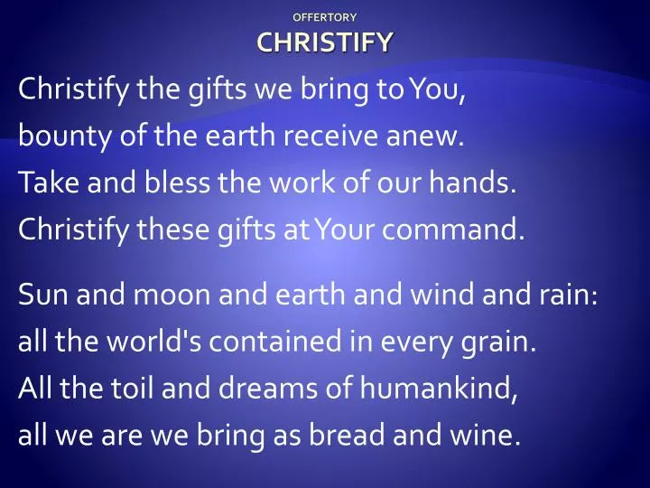PPT - OFFERTORY CHRISTIFY PowerPoint Presentation, free download - ID ...