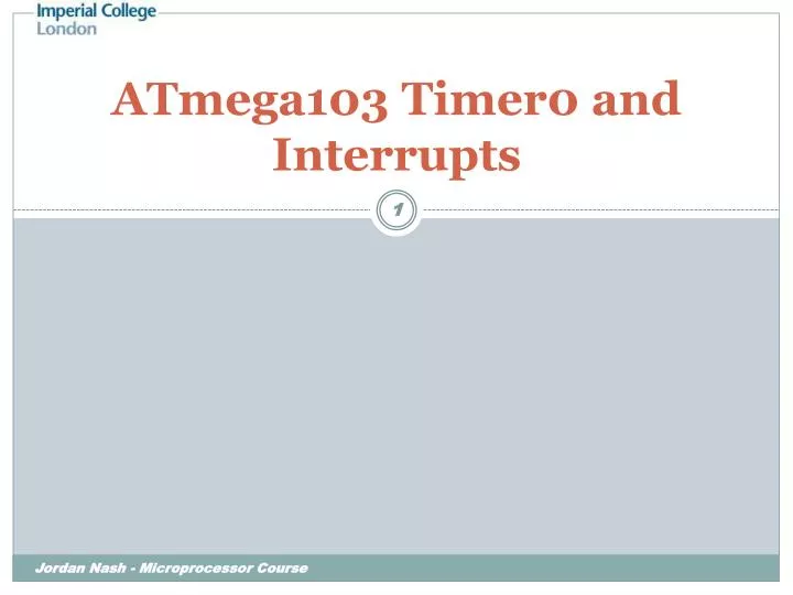 PPT - ATmega103 Timer0 and Interrupts PowerPoint Presentation, free download - ID:2490913
