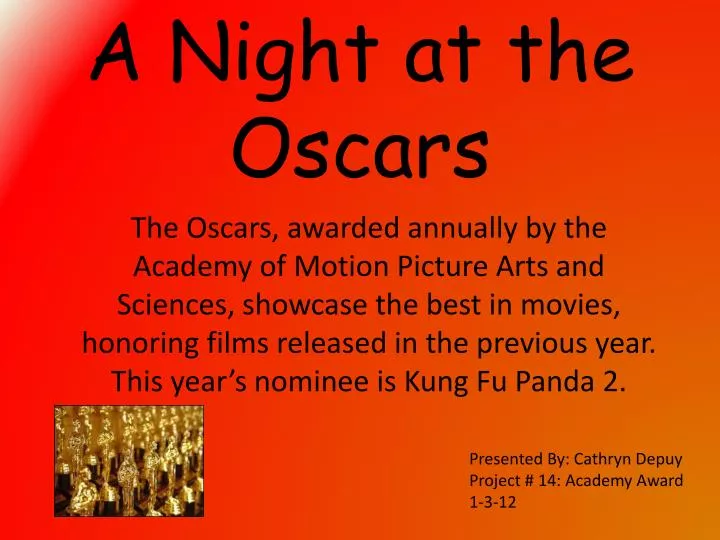 PPT - A Night at the Oscars PowerPoint Presentation, free download - ID ...