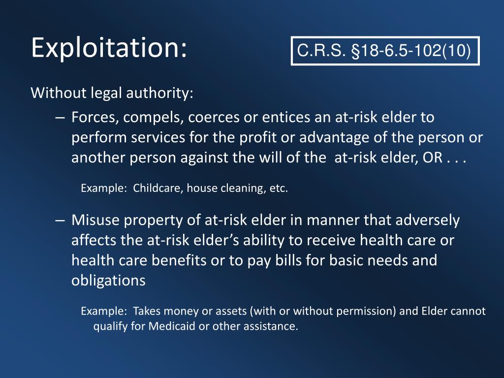 PPT - Elder Abuse & Colorado’s New Mandatory Reporting Law PowerPoint ...