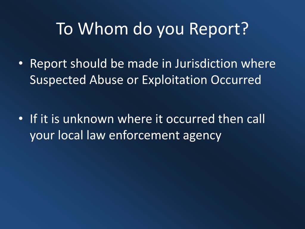 PPT - Elder Abuse & Colorado’s New Mandatory Reporting Law PowerPoint ...