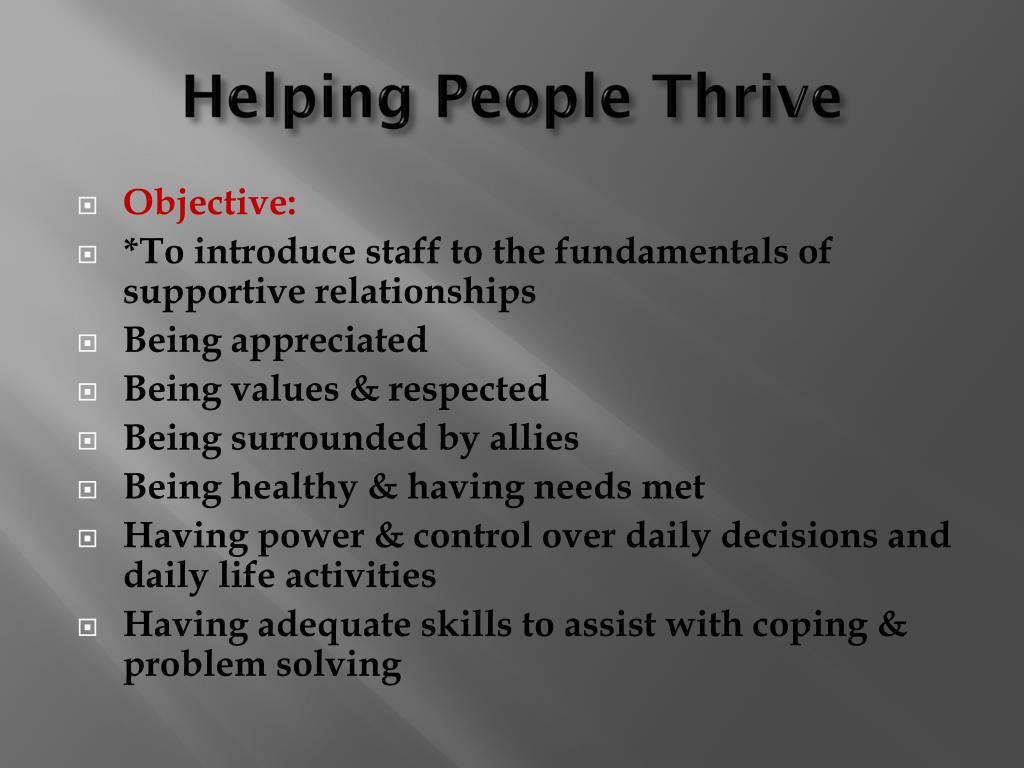 PPT - Ally learning experience #6 helping people thrive presented by ...