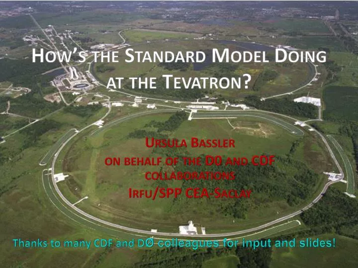 PPT - How’s the Standard Model Doing at the Tevatron ? PowerPoint ...