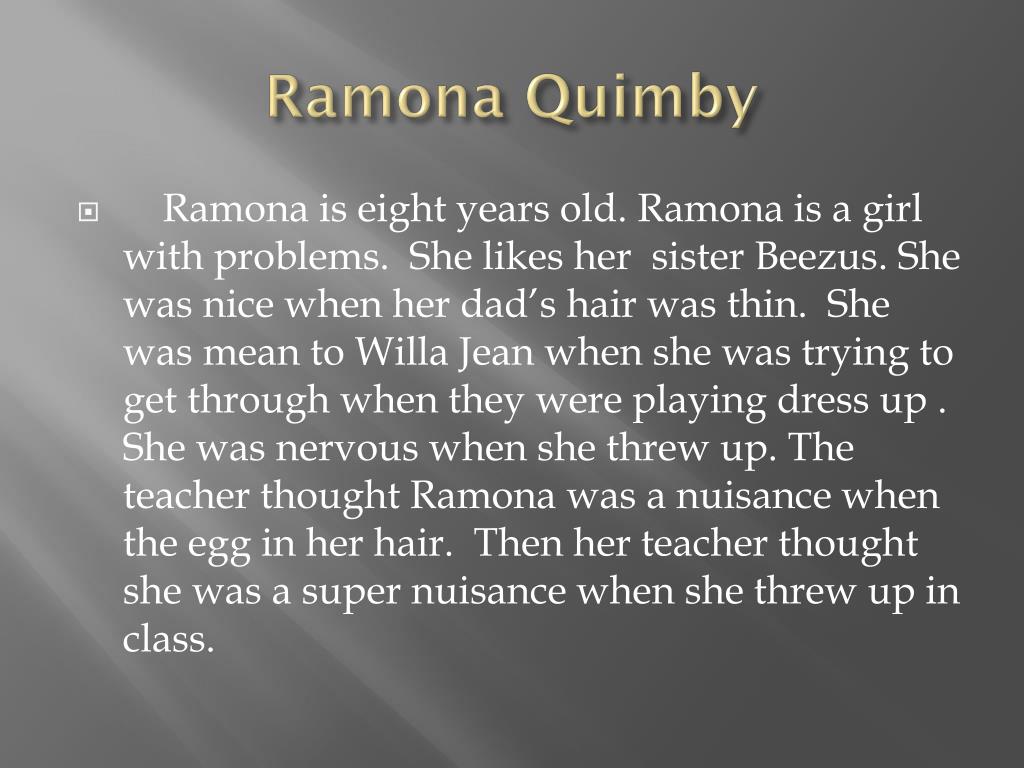 PPT - ramona quimby age 8 by beverly clearly PowerPoint Presentation ...