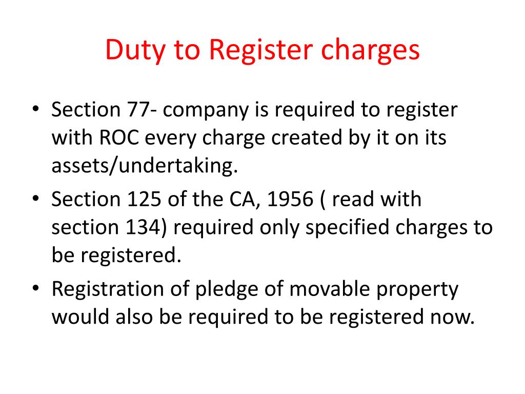 PPT - Registration of Charges PowerPoint Presentation, free download ...