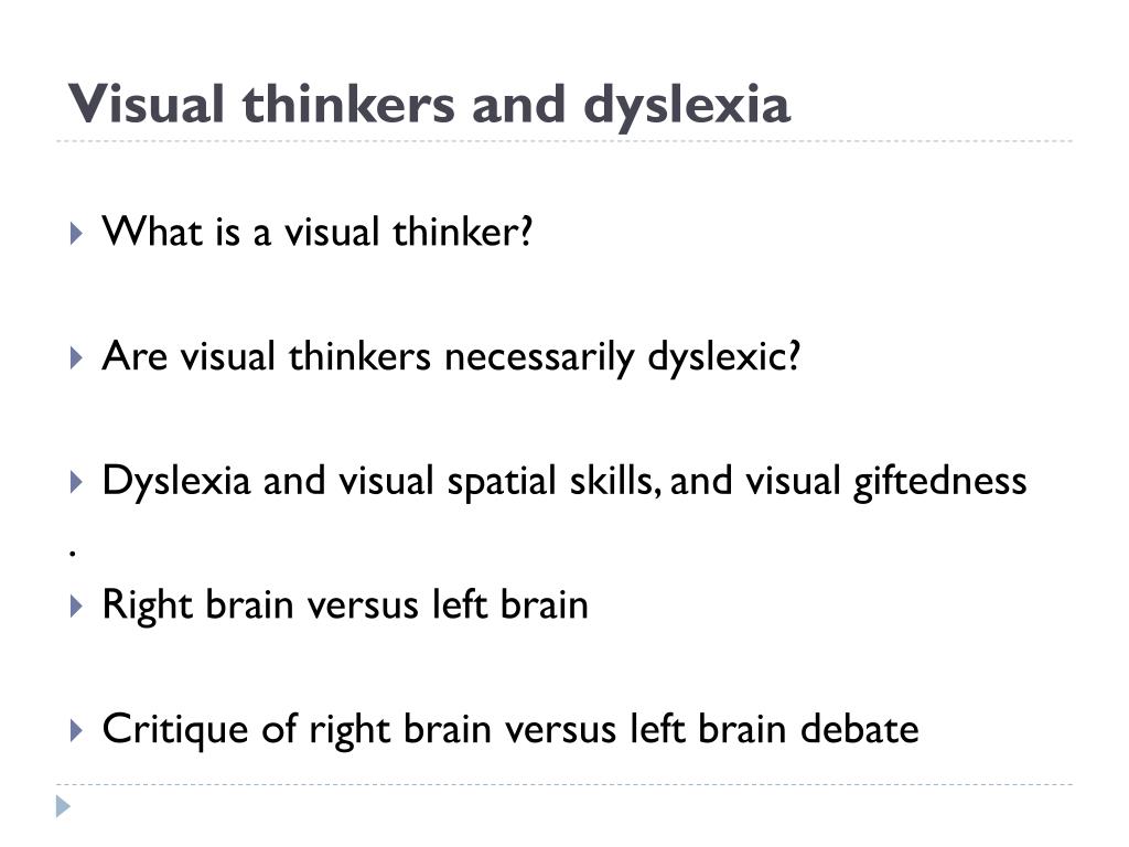 PPT - Dr Kate Esser : Pictures into words, visual dyslexic learners and ...