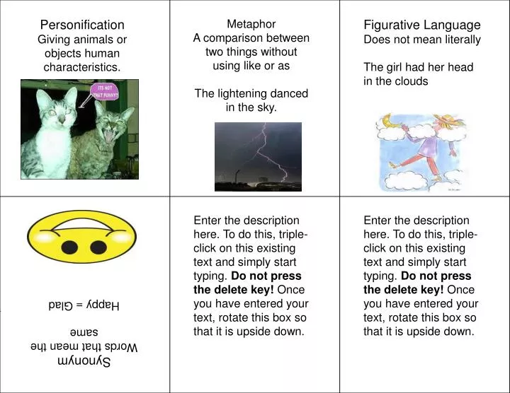 PPT - Personification Giving animals or objects human characteristics ...