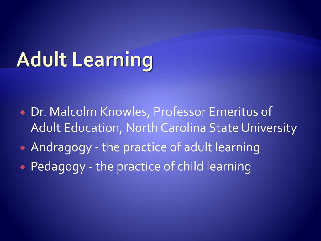 PPT - Quality Education Adult Learning Technology and the Future ...