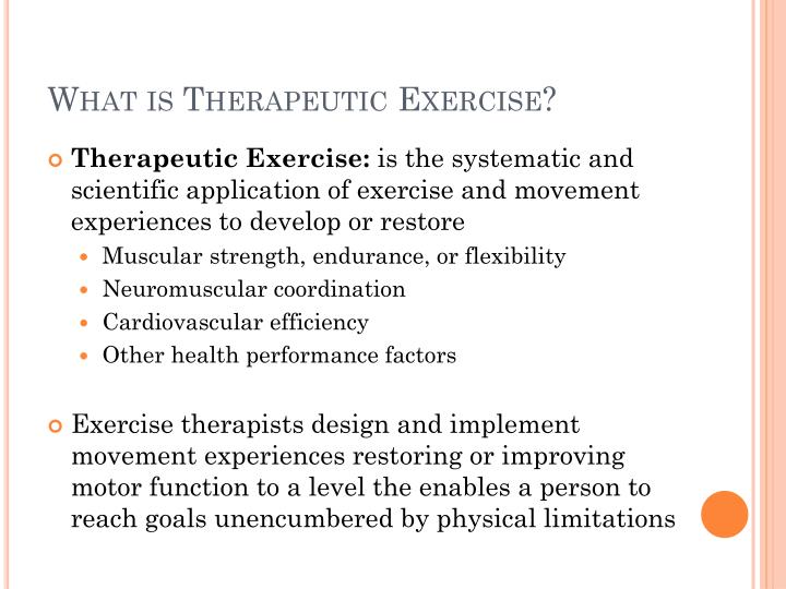 PPT - Therapeutic Exercise PowerPoint Presentation - ID:2494192
