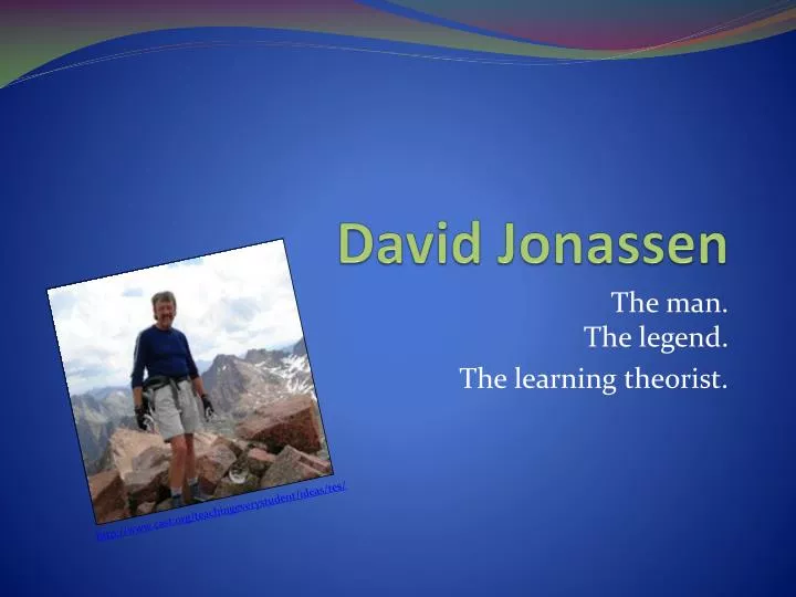 PPT - David Jonassen PowerPoint Presentation, free download - ID:2494270