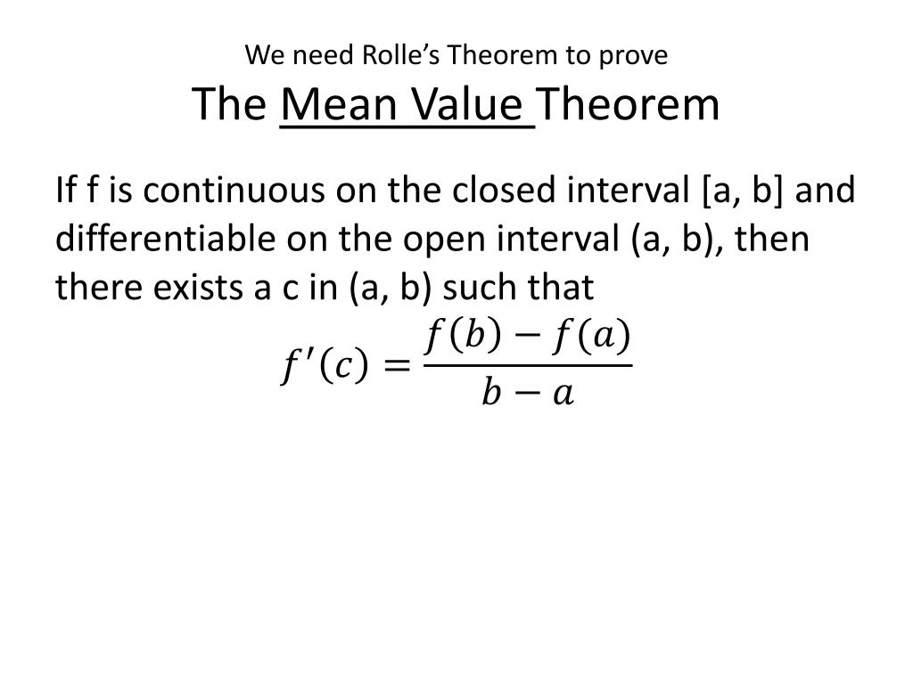 PPT - AP Calculus Section 3.2 Rolle’s Theorem and Mean Value Theorem ... PPT - AP Calculus Section 3.2 Rolle’s Theorem and Mean Value Theorem ...