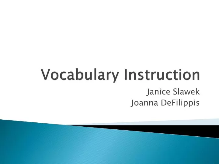 PPT - Vocabulary Instruction PowerPoint Presentation, free download ...