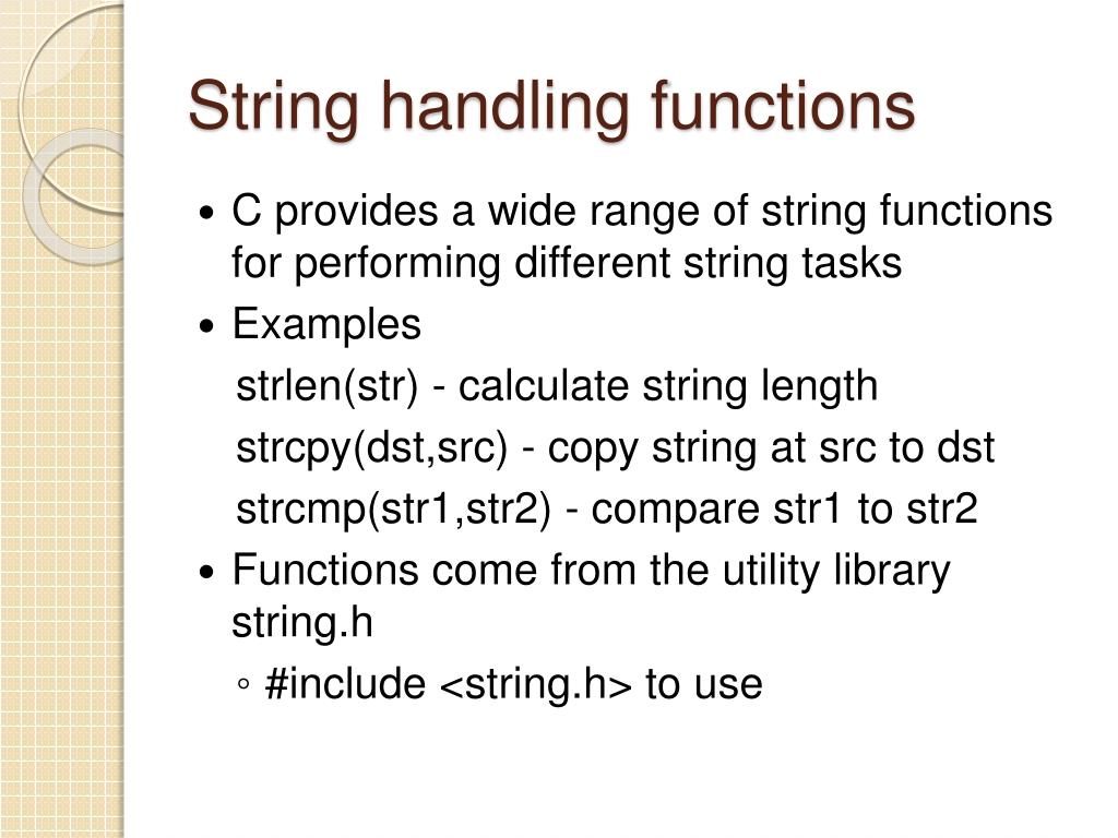 PPT STRINGS IN C PowerPoint Presentation Free Download ID 2495639