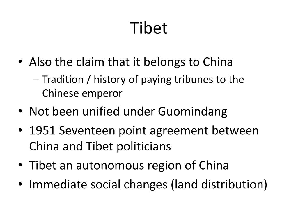 PPT - Foreign policy of China: Taiwan, India, Tibet, Korean War, Sino ...