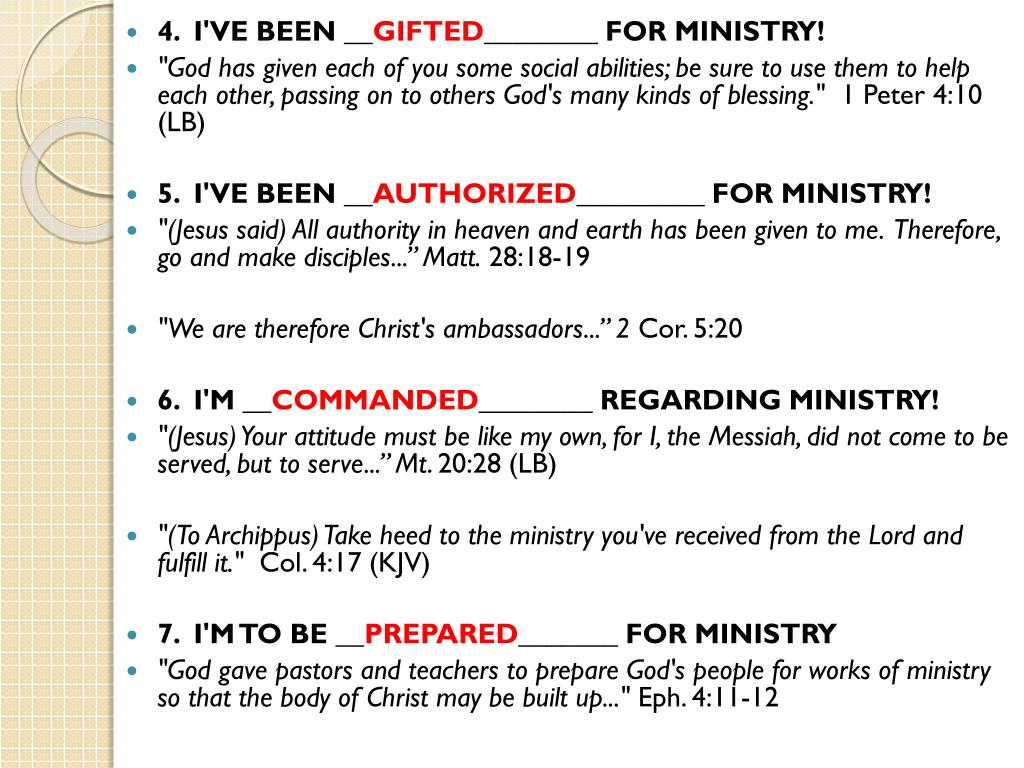 PPT - Discovering My Ministry PHASE THREE OF FELLOWSHIP BIBLE CHURCH’S ...