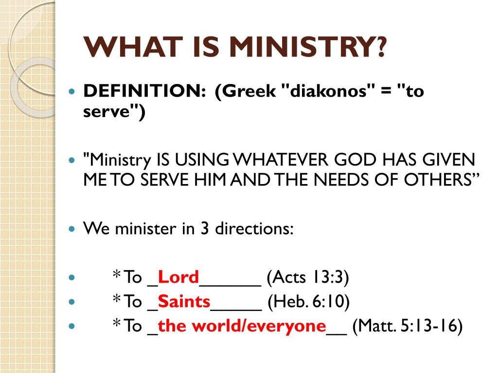 PPT - Discovering My Ministry PHASE THREE OF FELLOWSHIP BIBLE CHURCH’S ...