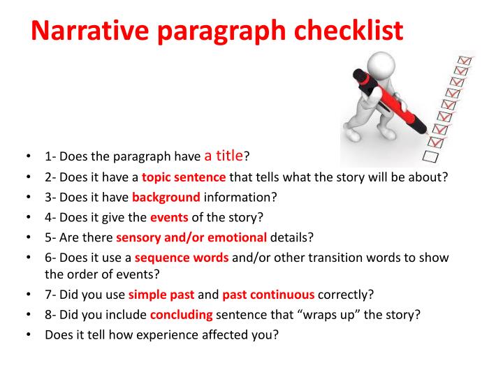 PPT - Narrative Paragraph Unit 6 PowerPoint Presentation - ID:2497096