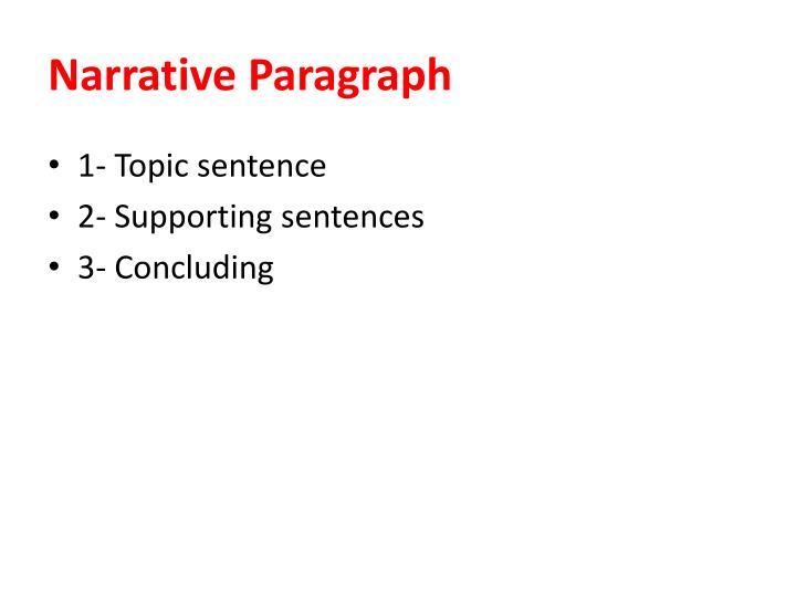 PPT - Narrative Paragraph Unit 6 PowerPoint Presentation - ID:2497096