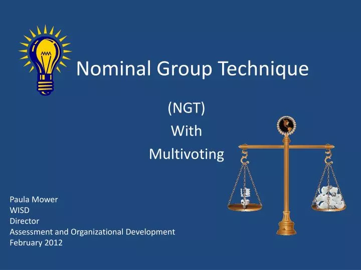 PPT - Nominal Group Technique PowerPoint Presentation, free download ...
