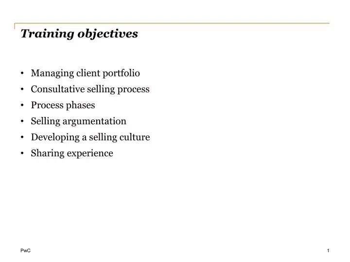 PPT - Training objectives PowerPoint Presentation, free download - ID ...