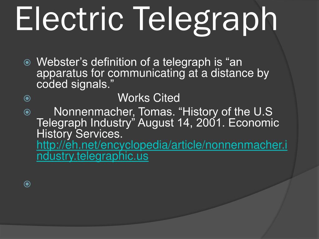 PPT - The telegraph BY Dakota Mastin PowerPoint Presentation, free ...