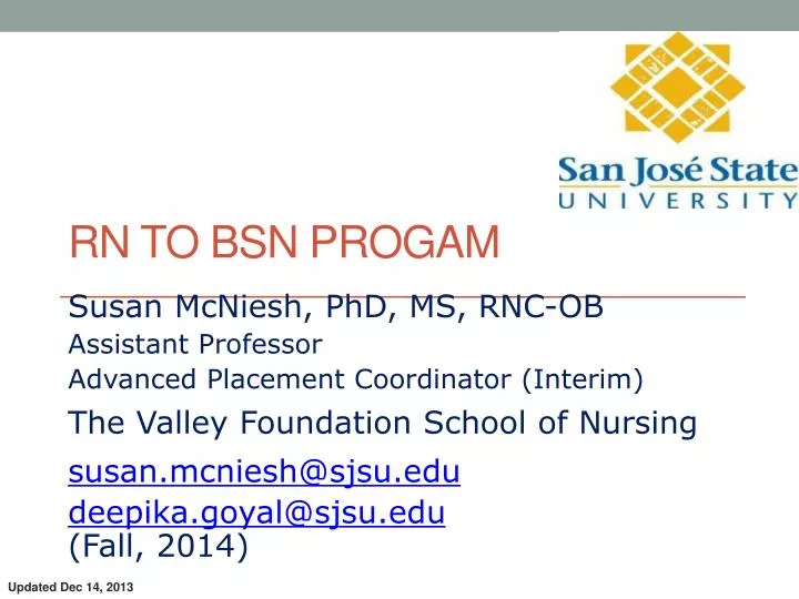 PPT - RN to bsN Progam PowerPoint Presentation, free download - ID:2497758
