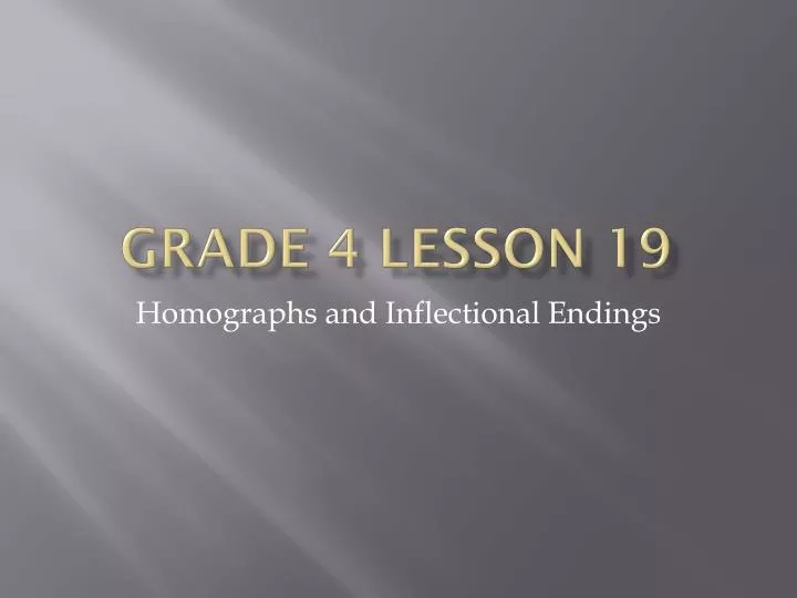 PPT - Grade 4 lesson 19 PowerPoint Presentation, free download - ID:2497908