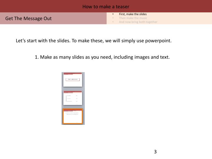 PPT - How to make a teaser PowerPoint Presentation - ID:2498788