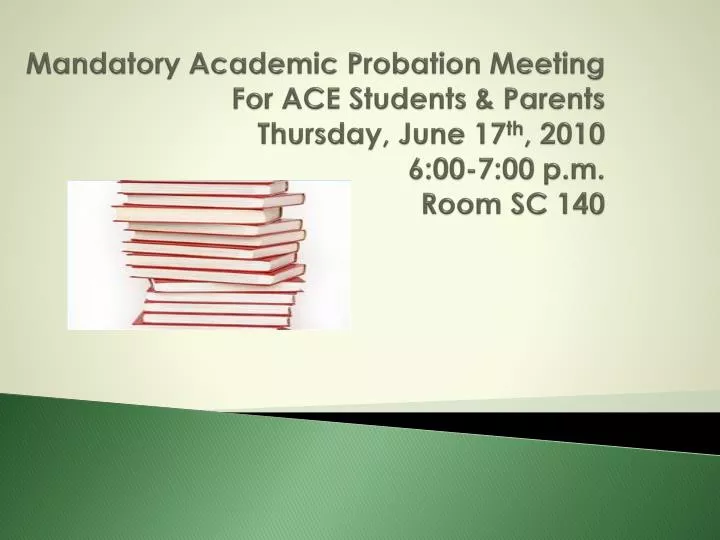 PPT - What is Academic Probation? PowerPoint Presentation, free ...