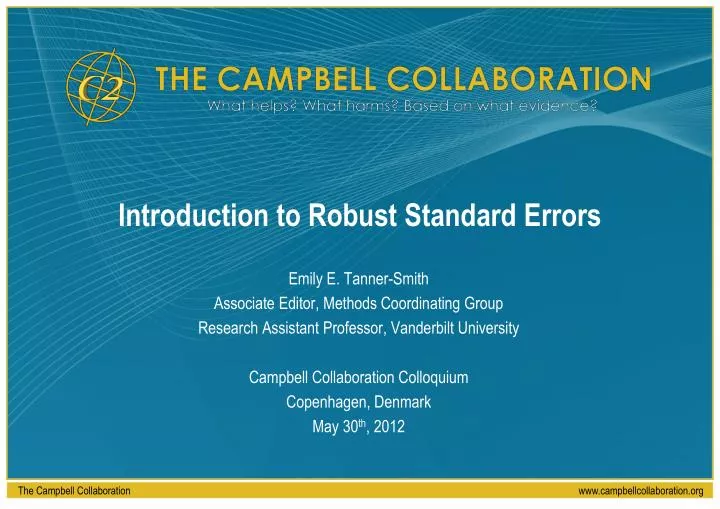 PPT - Introduction to Robust Standard Errors PowerPoint Presentation, free download - ID:2499695
