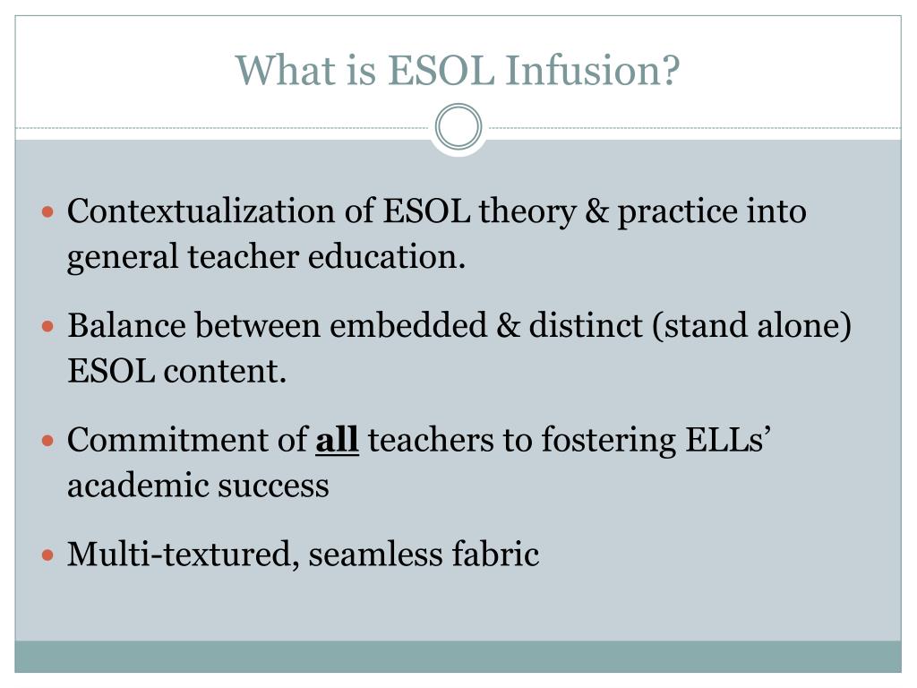 PPT - ESOL Infusion Joyce Nutta , Ph.D. Carine Strebel, Ph.D ...
