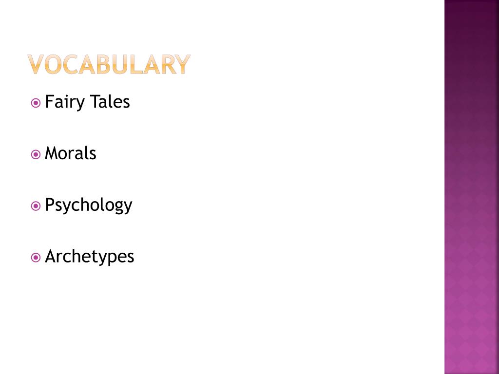 PPT - The morals, benefits, and psychological impact of fairy tales ...