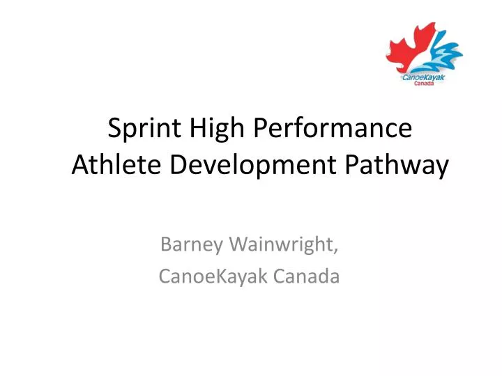 PPT - Sprint High Performance Athlete Development Pathway PowerPoint ...