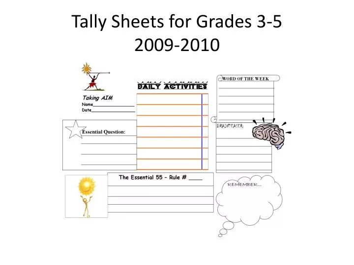 PPT - Tally Sheets for Grades 3-5 2009-2010 PowerPoint Presentation ...