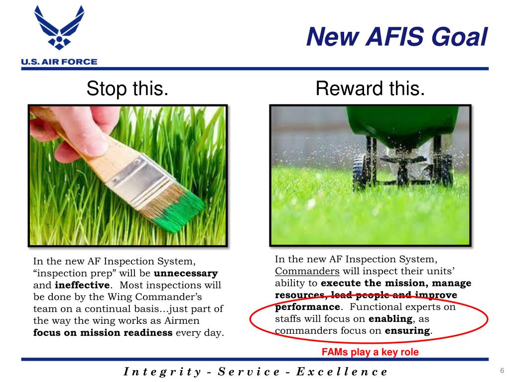 PPT - Press Kit V: FAM Role in new AF Inspection System (AFIS ...