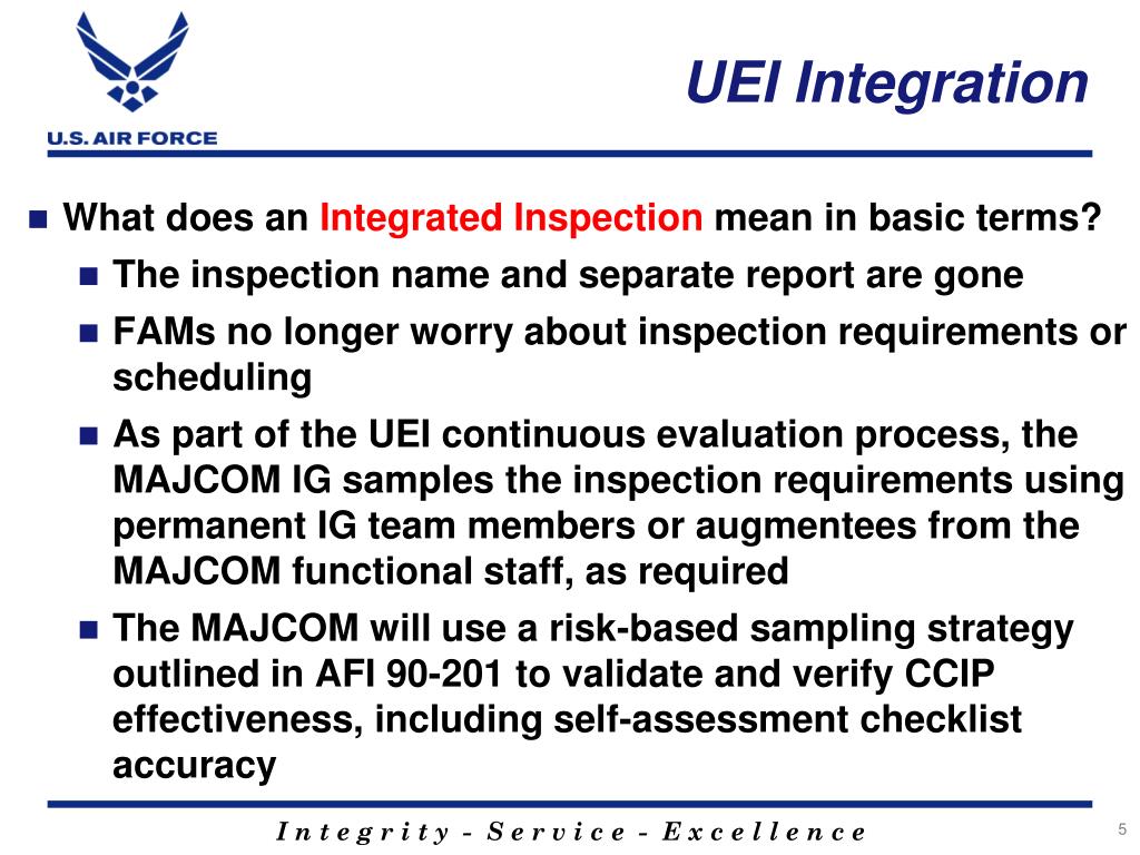 PPT - Press Kit V: FAM Role in new AF Inspection System (AFIS ...