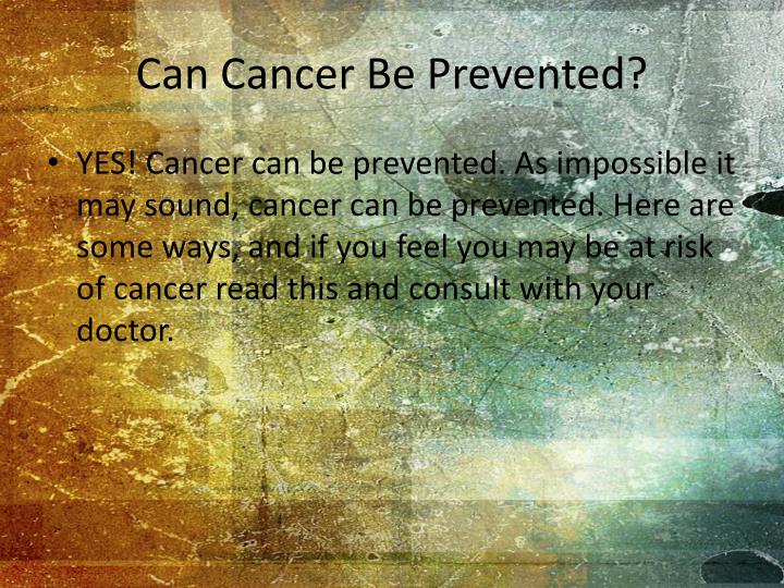 PPT - How To Prevent Cancer PowerPoint Presentation - ID:2501788