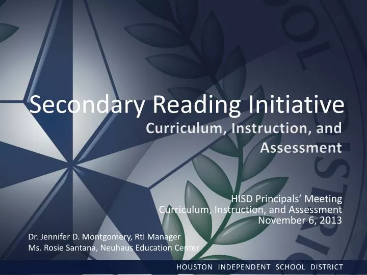PPT - Secondary Reading Initiative PowerPoint Presentation, free ...