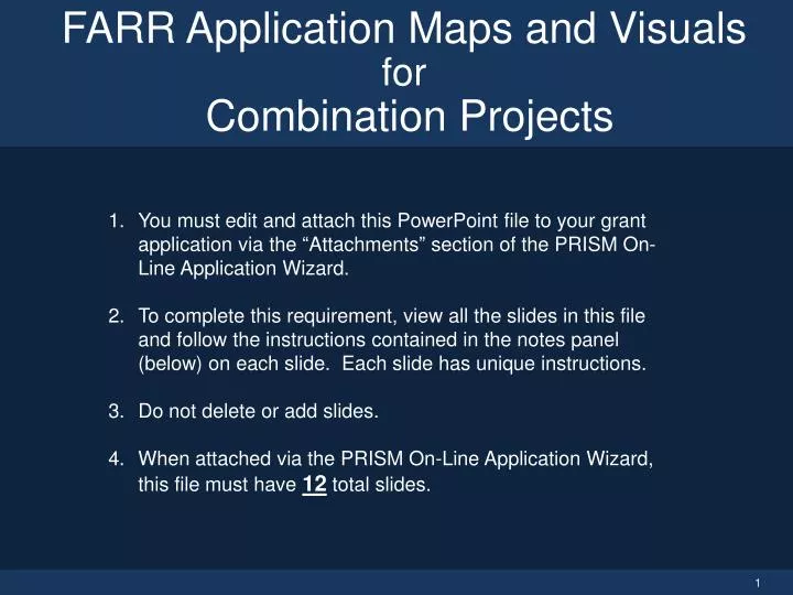 PPT - FARR Application Maps and Visuals for Combination Projects ...