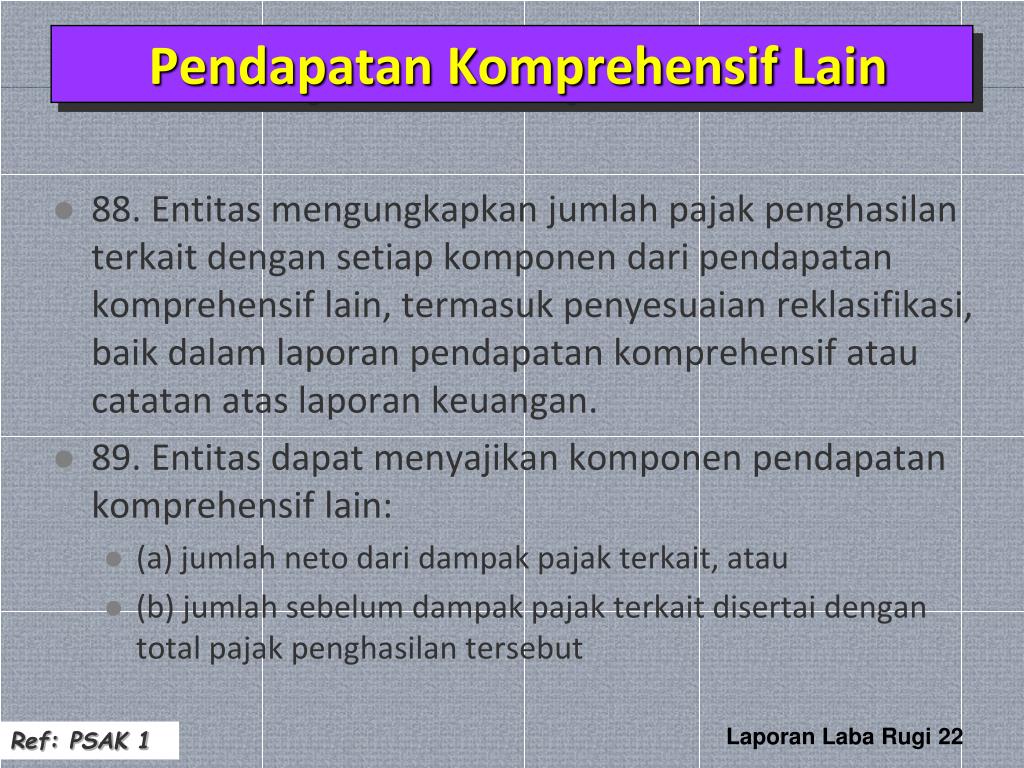 PPT - LAPORAN LABA RUGI KOMPREHENSIF PowerPoint Presentation, free ...