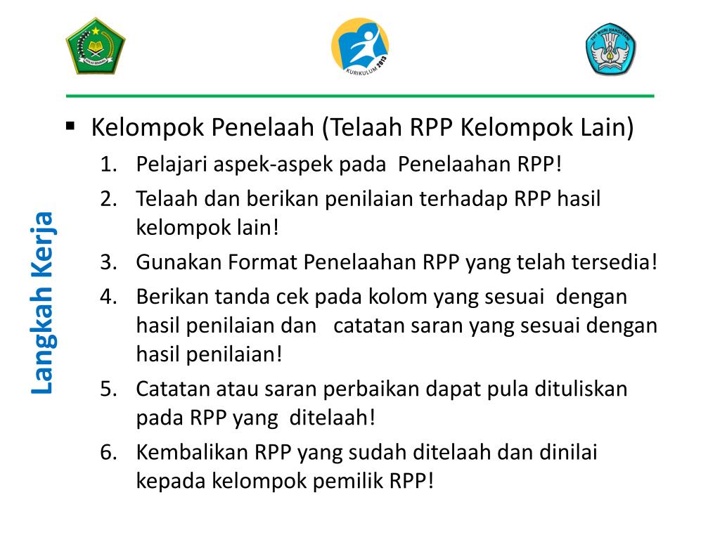 PPT - PANDUAN TUGAS TELAAH RENCANA PELAKSANAAN PEMBELAJARAN (RPP ...