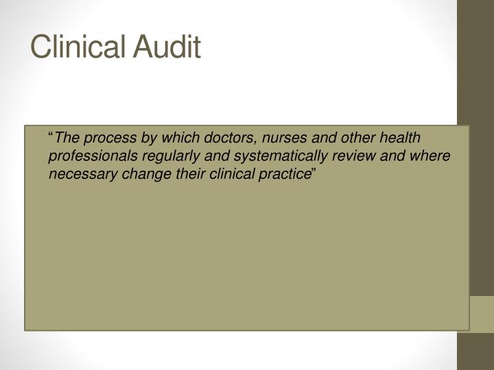 PPT - (MEDICAL) CLINICAL AUDIT PowerPoint Presentation - ID:2504013