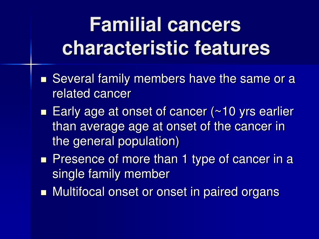 PPT - A few thoughts on cancer and cancer family syndromes PowerPoint ...