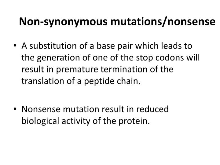 PPT - Mutagenesis and Mutations Overview of Genetic Disease PowerPoint ...