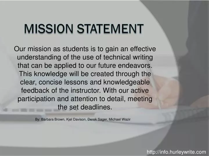 PPT - Mission Statement PowerPoint Presentation, free download - ID:2506075