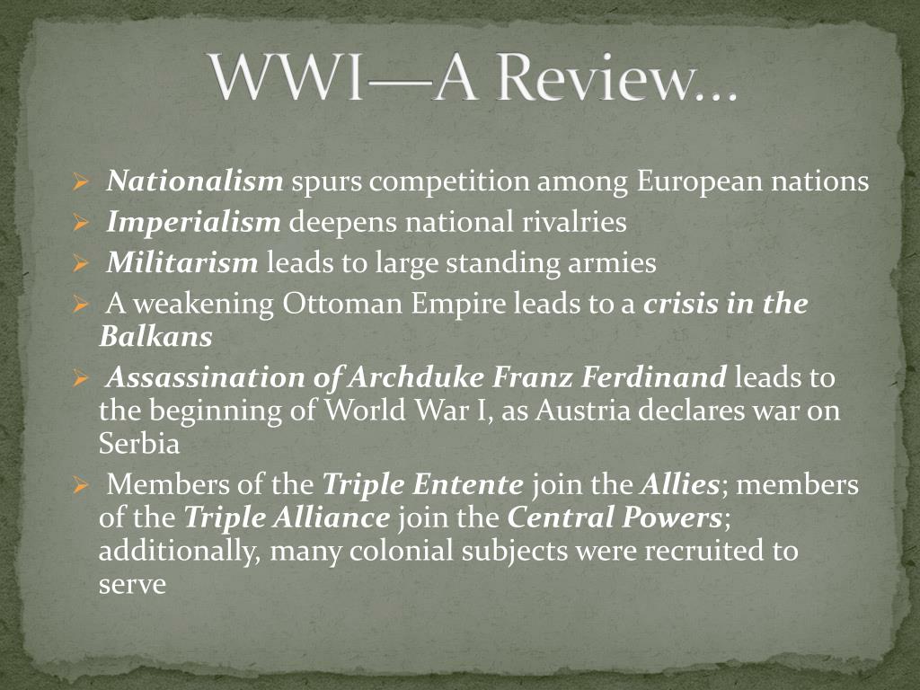 PPT - The Great War Consumes Europe PowerPoint Presentation, free ...