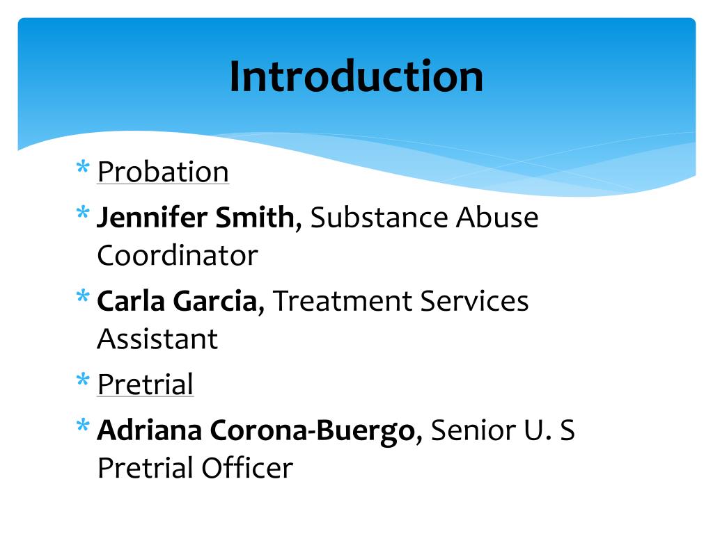 PPT - U.S. Probation/Pretrial Substance Abuse Treatment Services ...