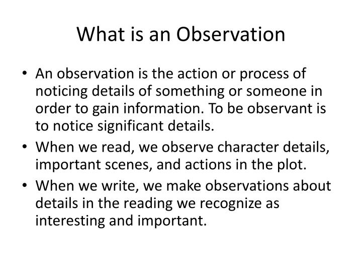 PPT - Observation vs Analysis PowerPoint Presentation - ID:2506184