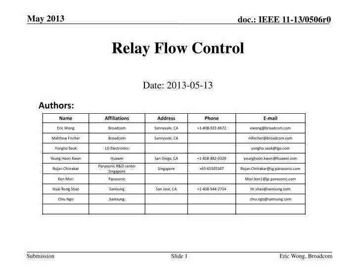 PPT - Relay Flow Control PowerPoint Presentation, free download - ID ...
