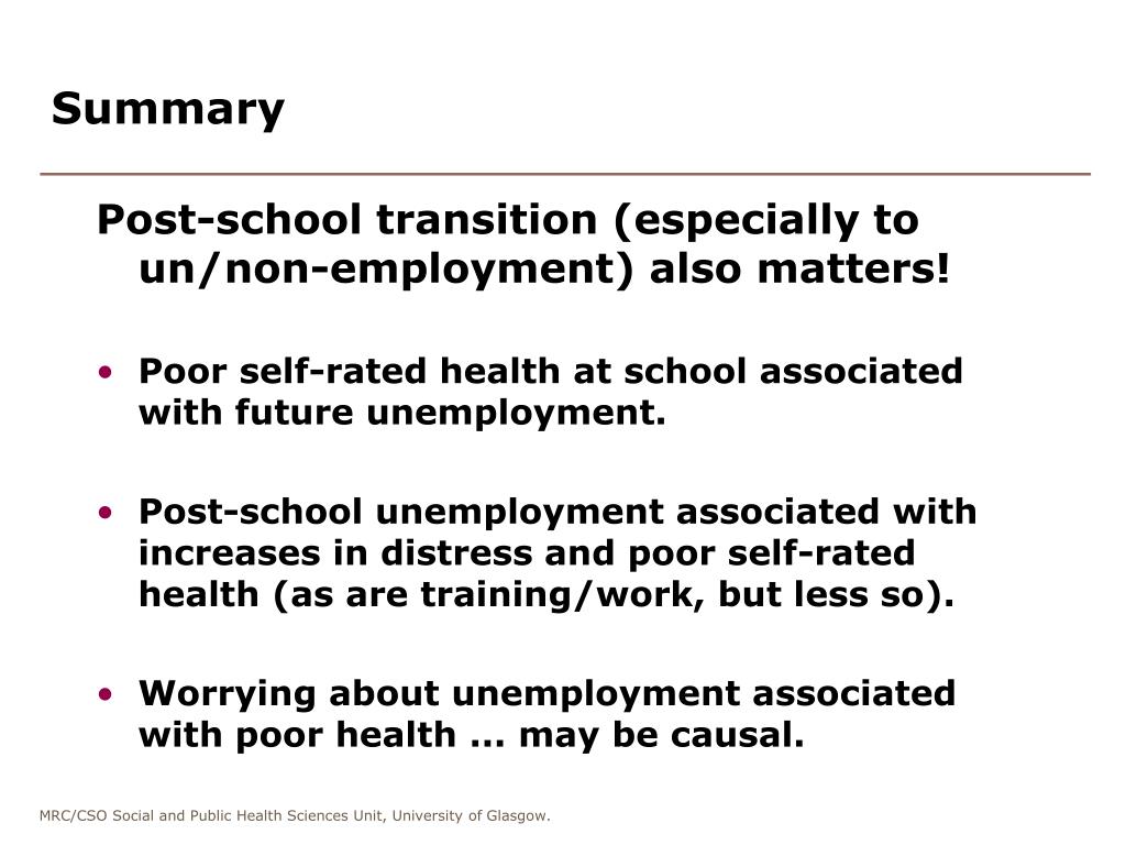 PPT - School, post-school transitions and young people’s well-being ...